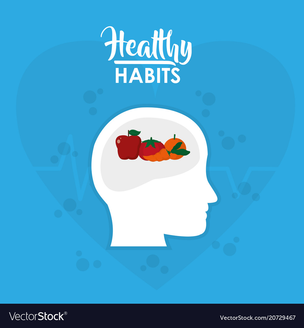 Healthy habits lifestyle concept Royalty Free Vector Image Healthy habits lifestyle concept Royalty Free Vector Image