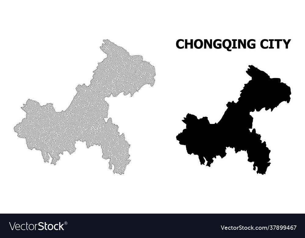 Polygonal Wire Frame Mesh High Resolution Vector Image