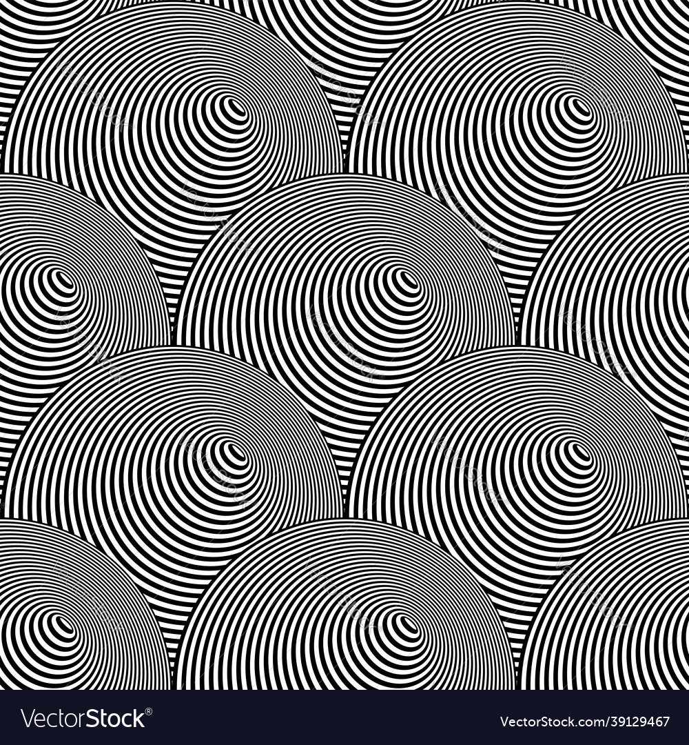 Seamless op art pattern Royalty Free Vector Image