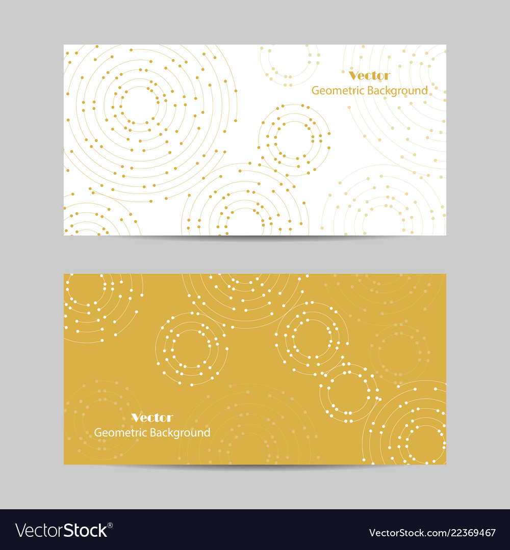 Set horizontal banners geometric pattern Vector Image