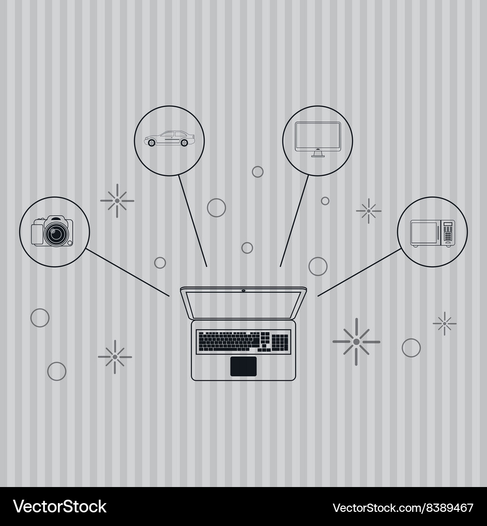 Set of technology icons design Royalty Free Vector Image