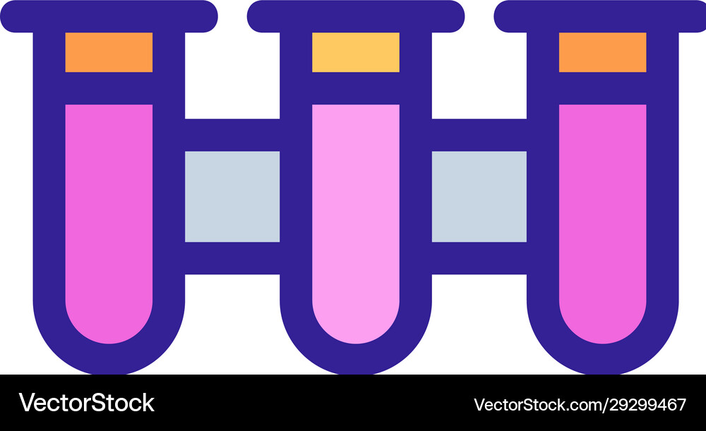 Test tube analysis icon isolated contour Vector Image