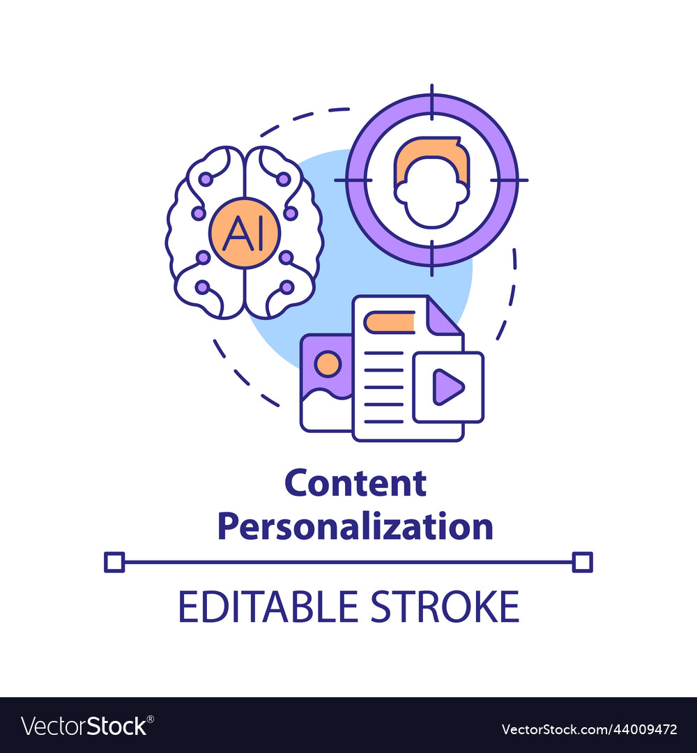 Content personalization concept icon Royalty Free Vector Content personalization concept icon Royalty Free Vector