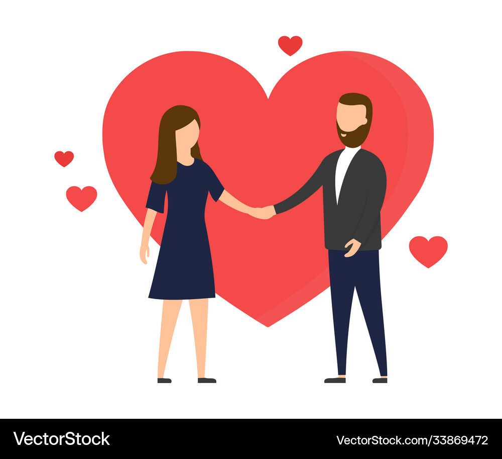 Couple in love relationship concept Royalty Free Vector