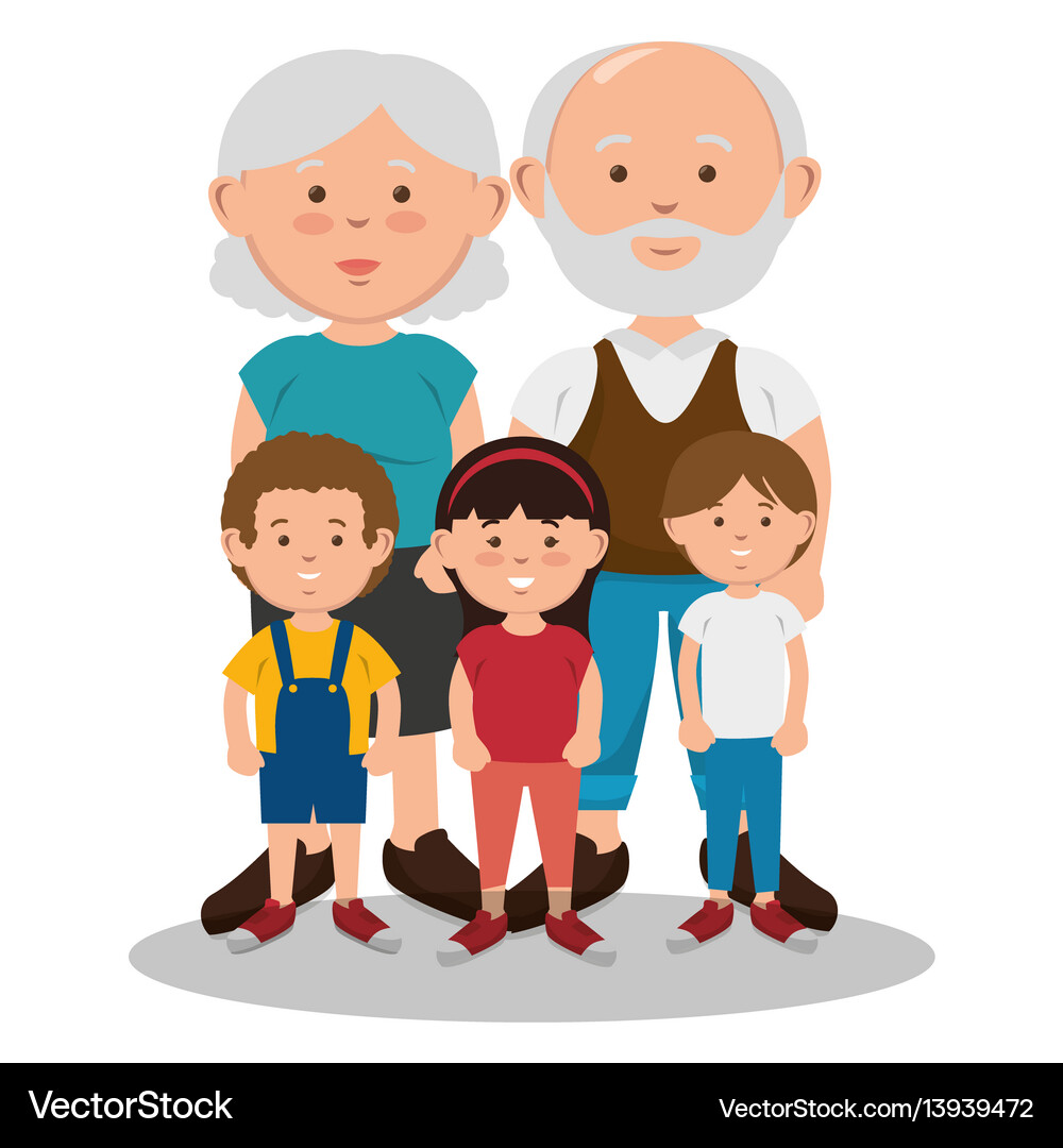 Family members avatars characters Royalty Free Vector Image