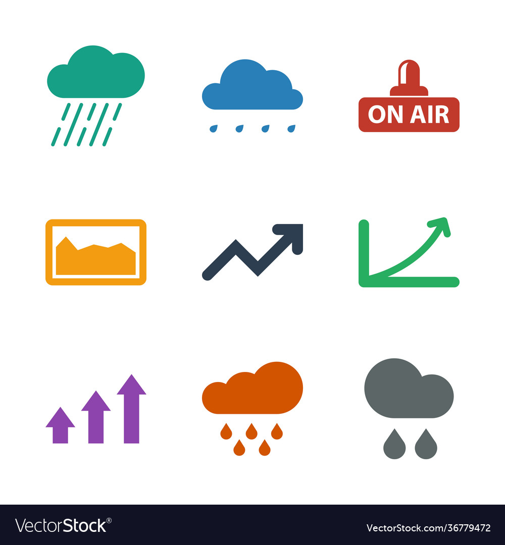 Forecast icons Royalty Free Vector Image - VectorStock
