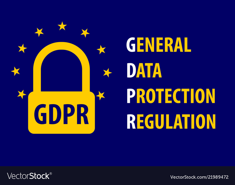 Gdpr general data protection regulation concept Vector Image