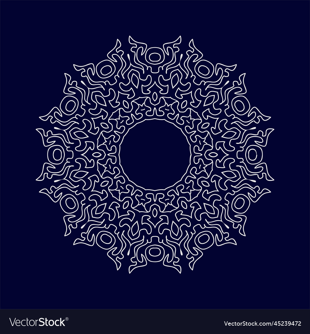 Mandala pattern design background Royalty Free Vector Image