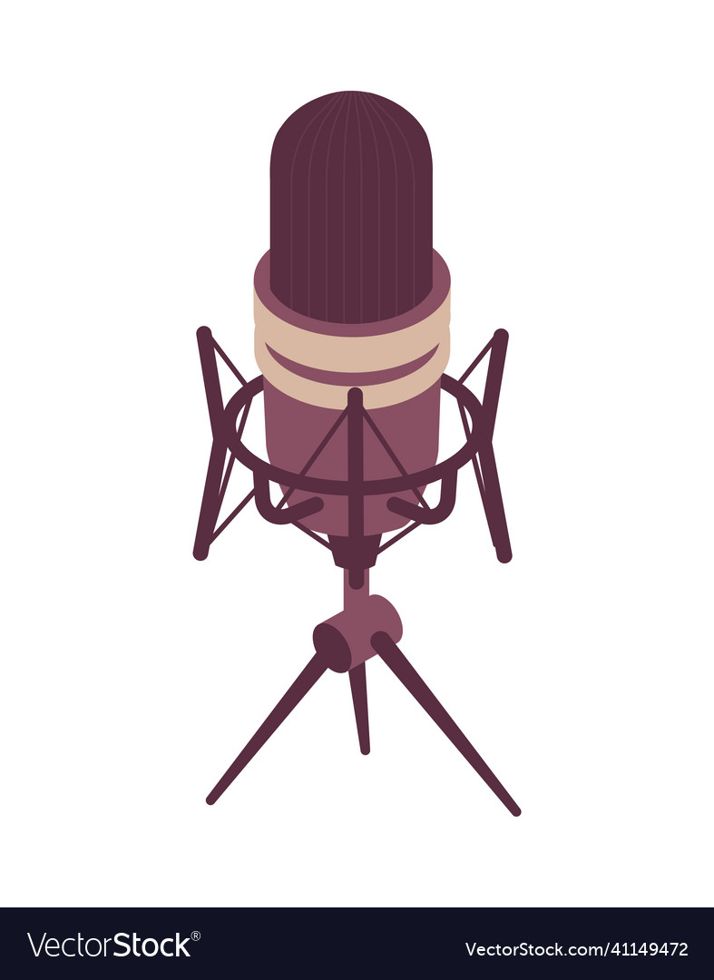 Microphone isometric Royalty Free Vector Image