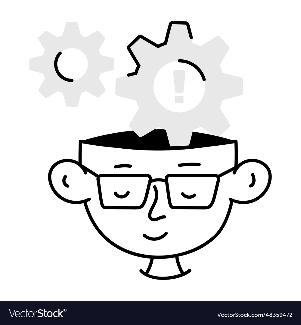 Mind processing Royalty Free Vector Image - VectorStock