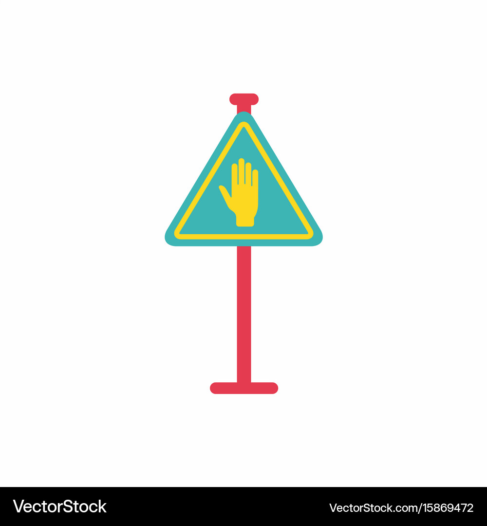 No entry hand sign traffic symbol Royalty Free Vector Image