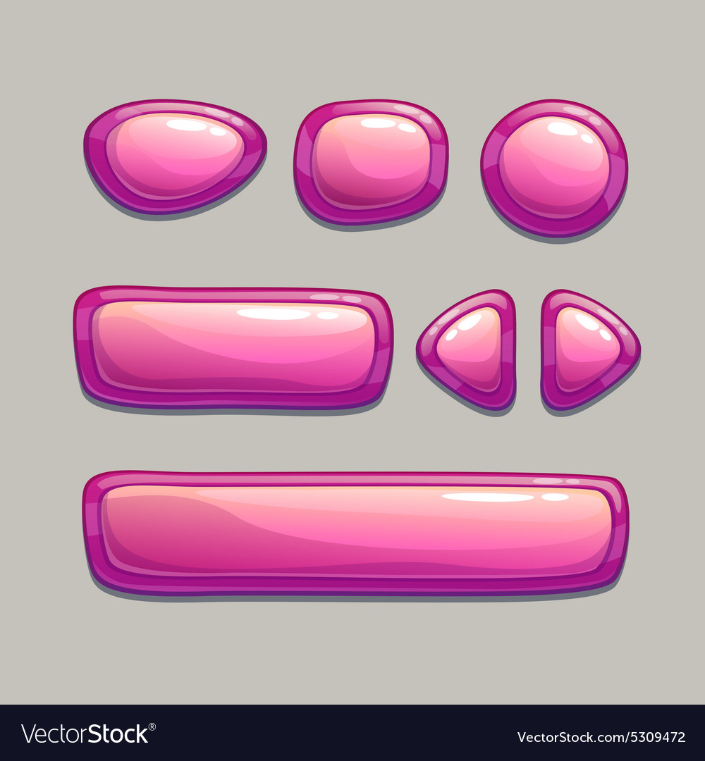 Pink buttons Royalty Free Vector Image - VectorStock
