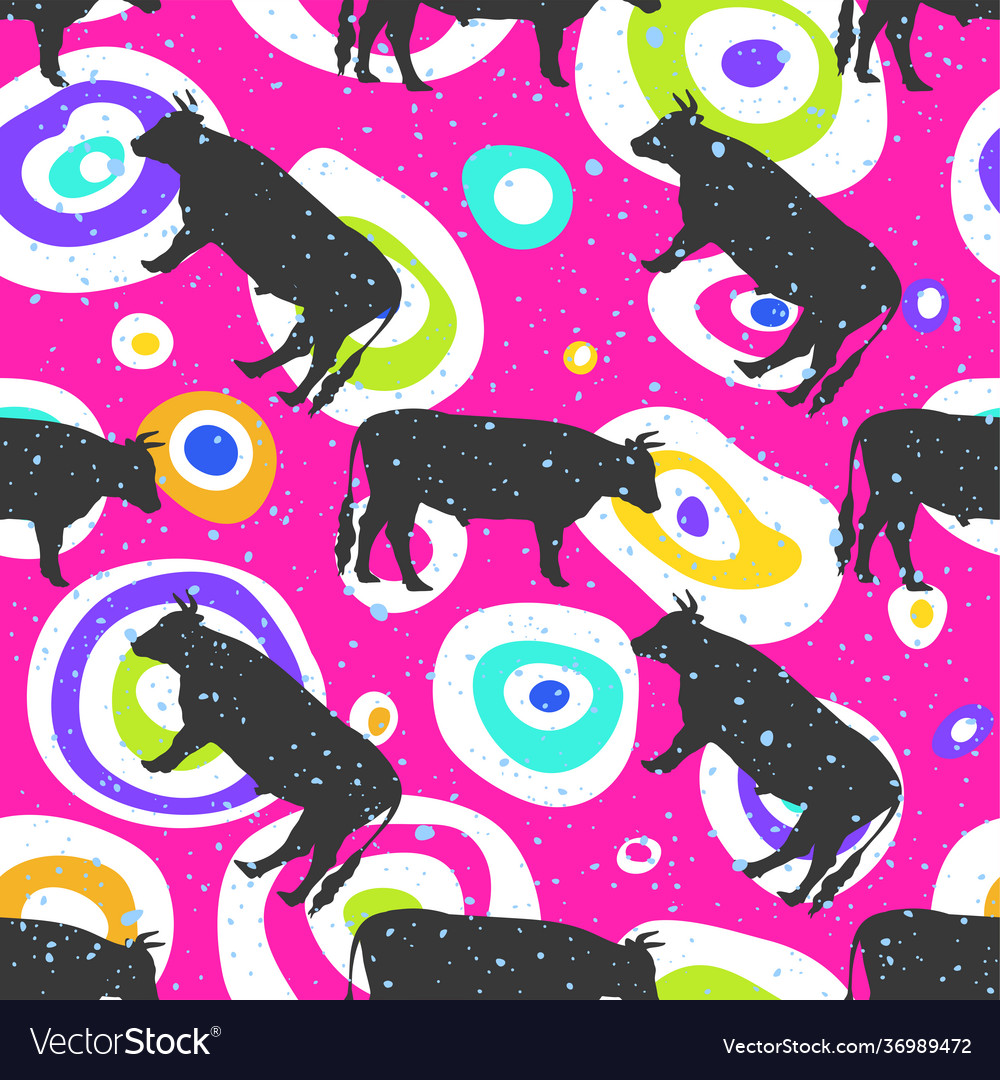 Pop art seamless pattern geometric modern Vector Image