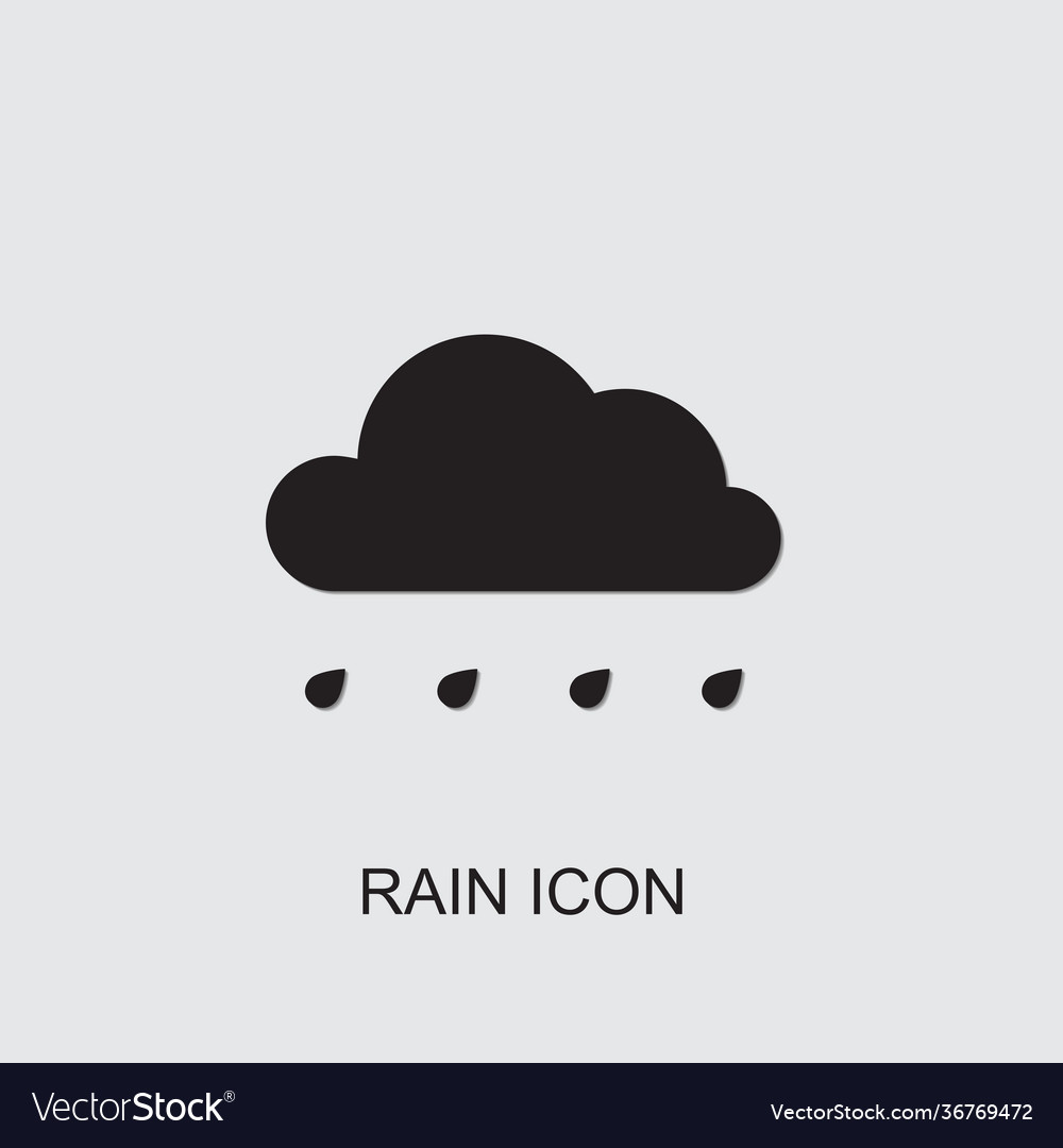 Rain icon Royalty Free Vector Image - VectorStock