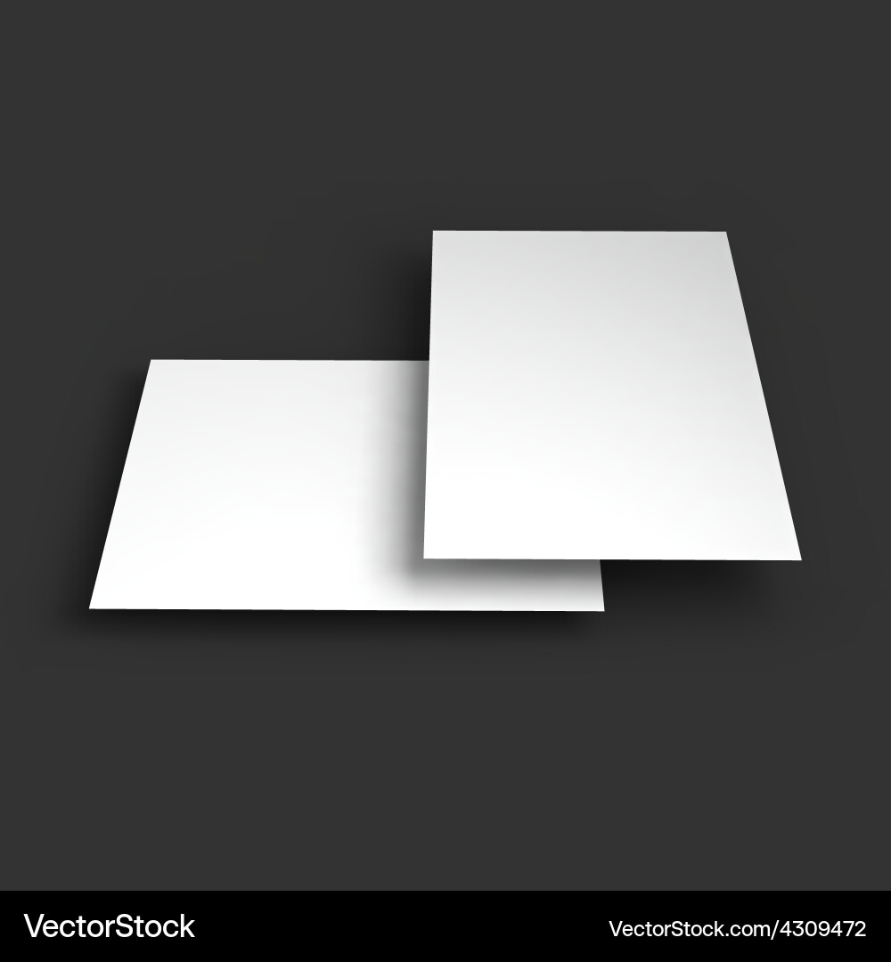 Stack of pages with curved corners business Vector Image