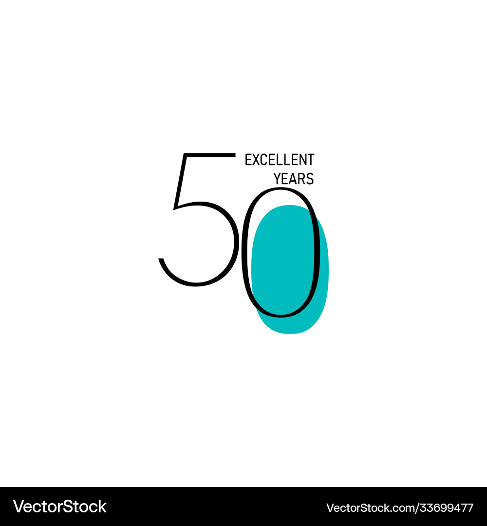 50 years anniversary celebration elegant number Vector Image
