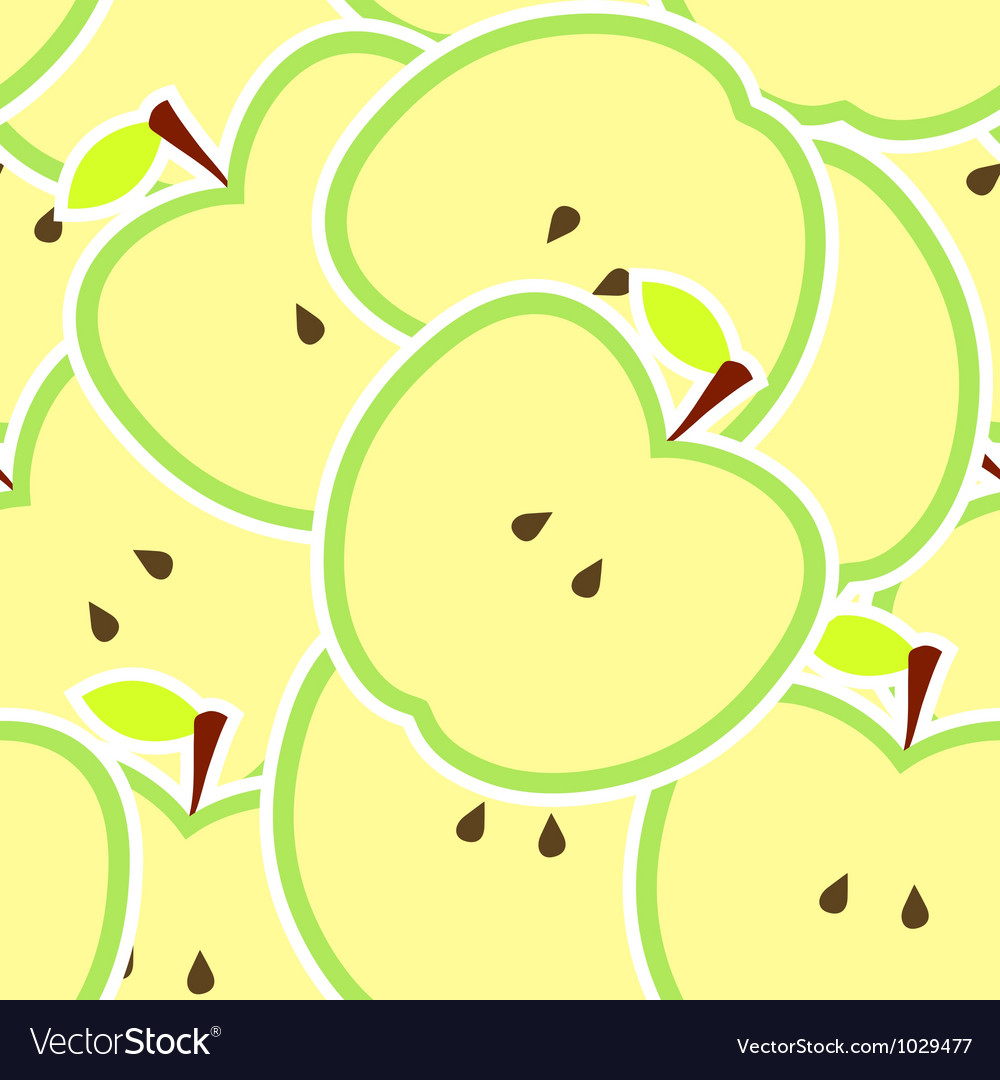 Apple seamless pattern Royalty Free Vector Image