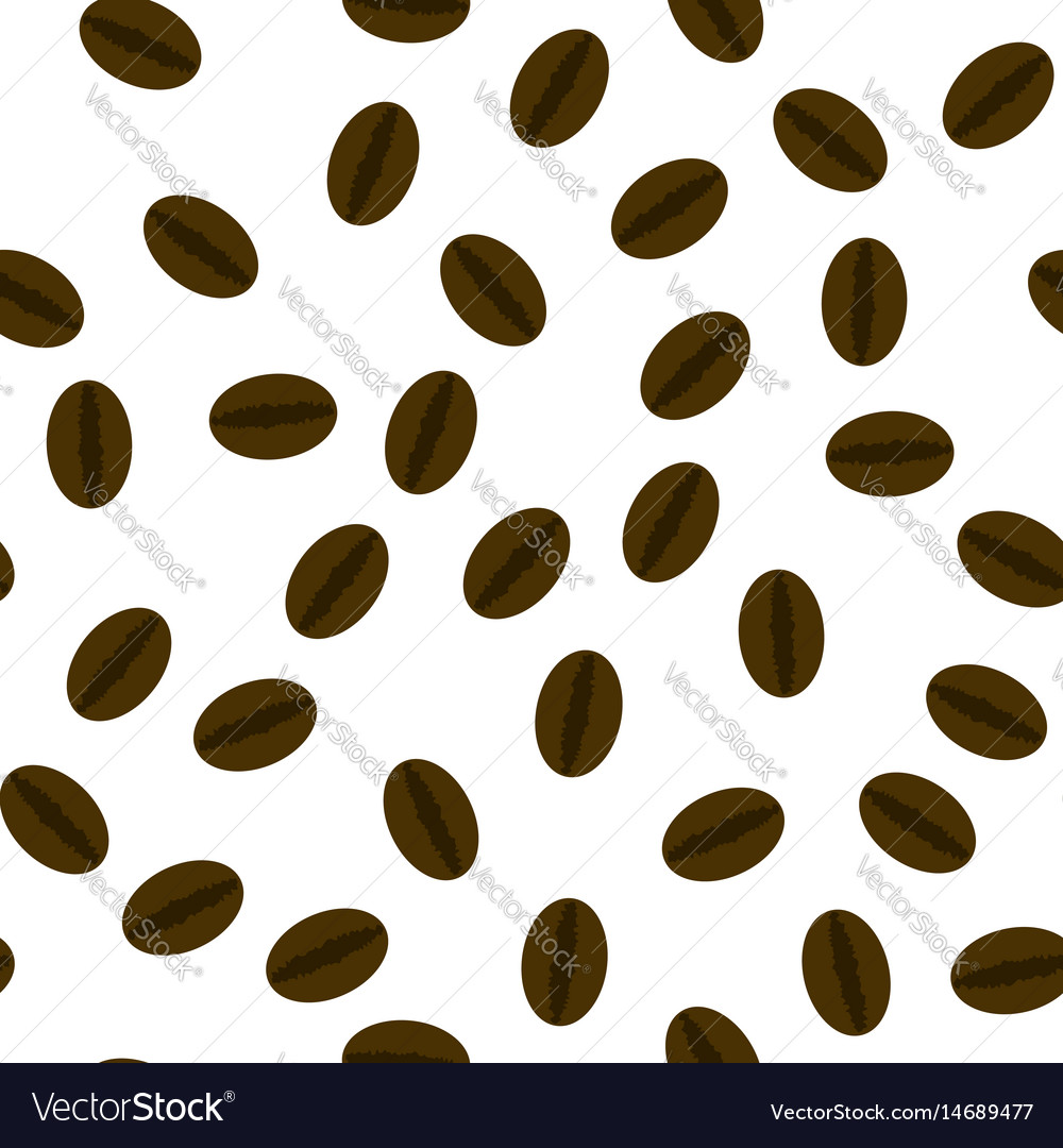 Coffee beans seamless pattern Royalty Free Vector Image