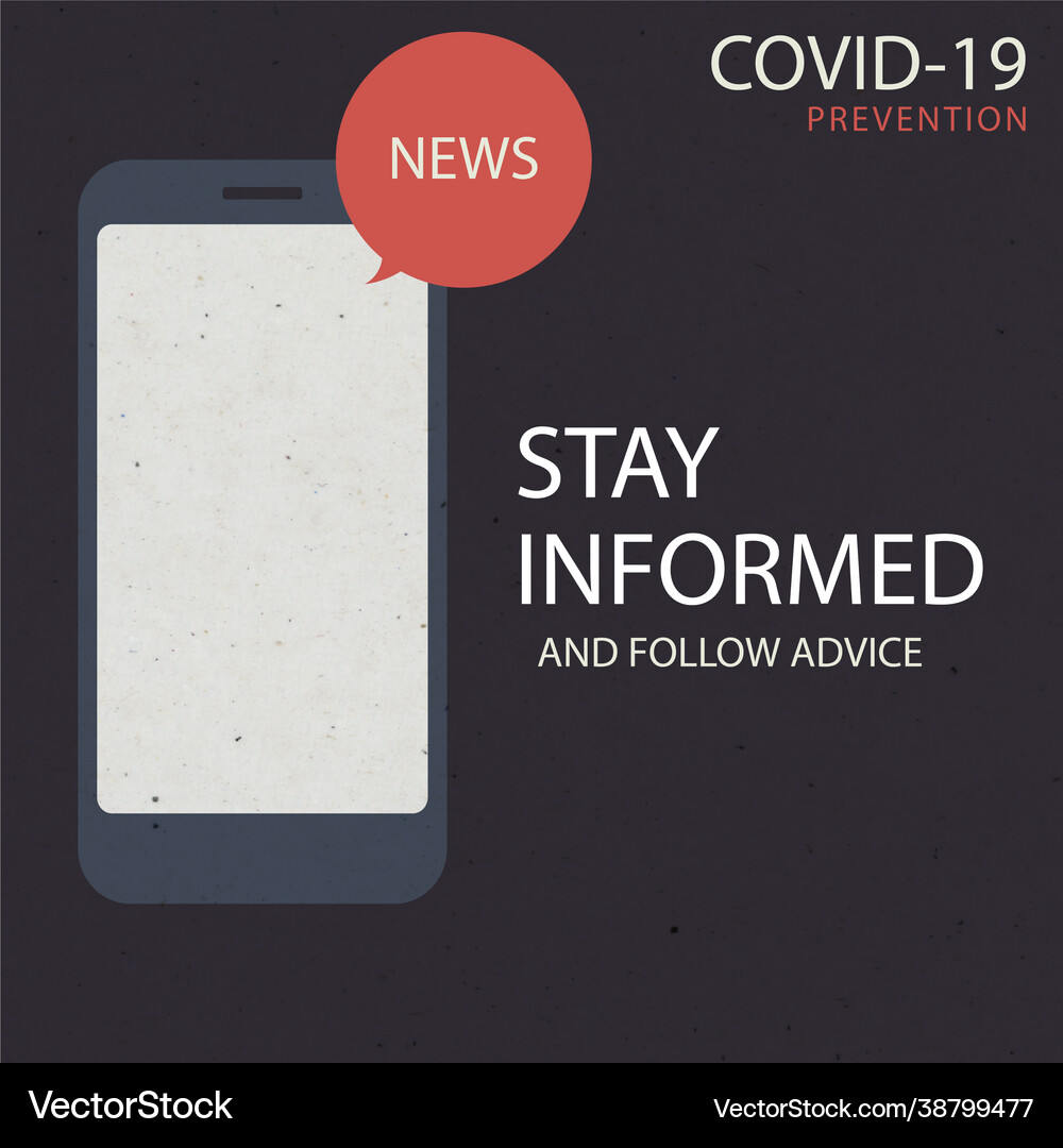 Covid19-19 prevention message template set Vector Image