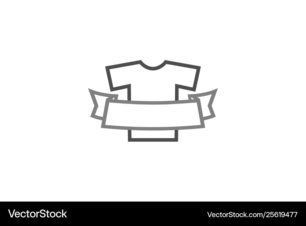 Creative line shirt silk screen logo design symbol