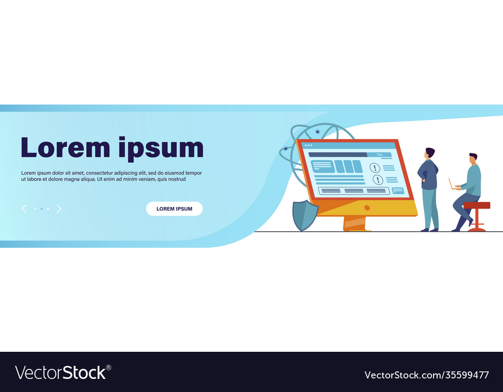 Developers testing software Royalty Free Vector Image