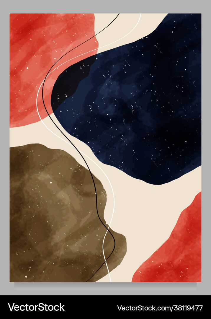 Doodle abstract contemporary modern trendy Vector Image