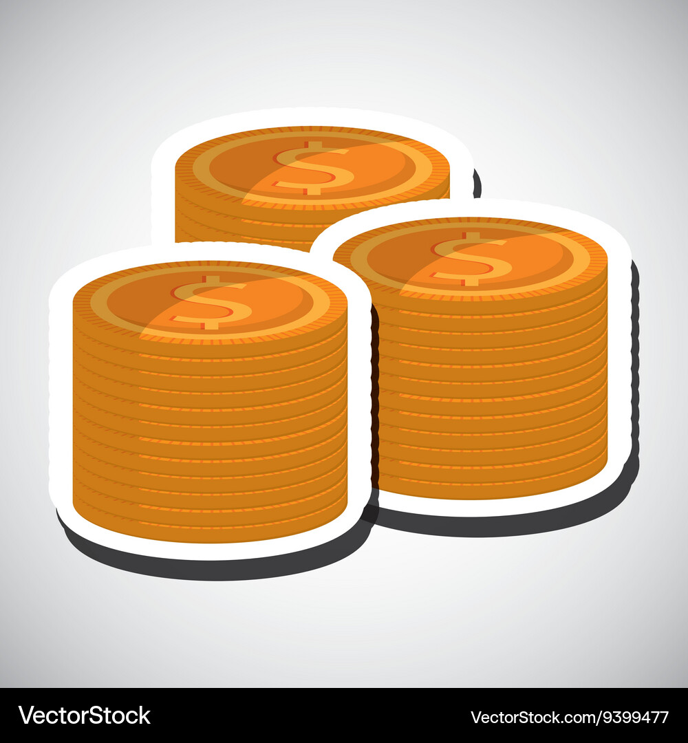 Financial item design money icon flat Royalty Free Vector