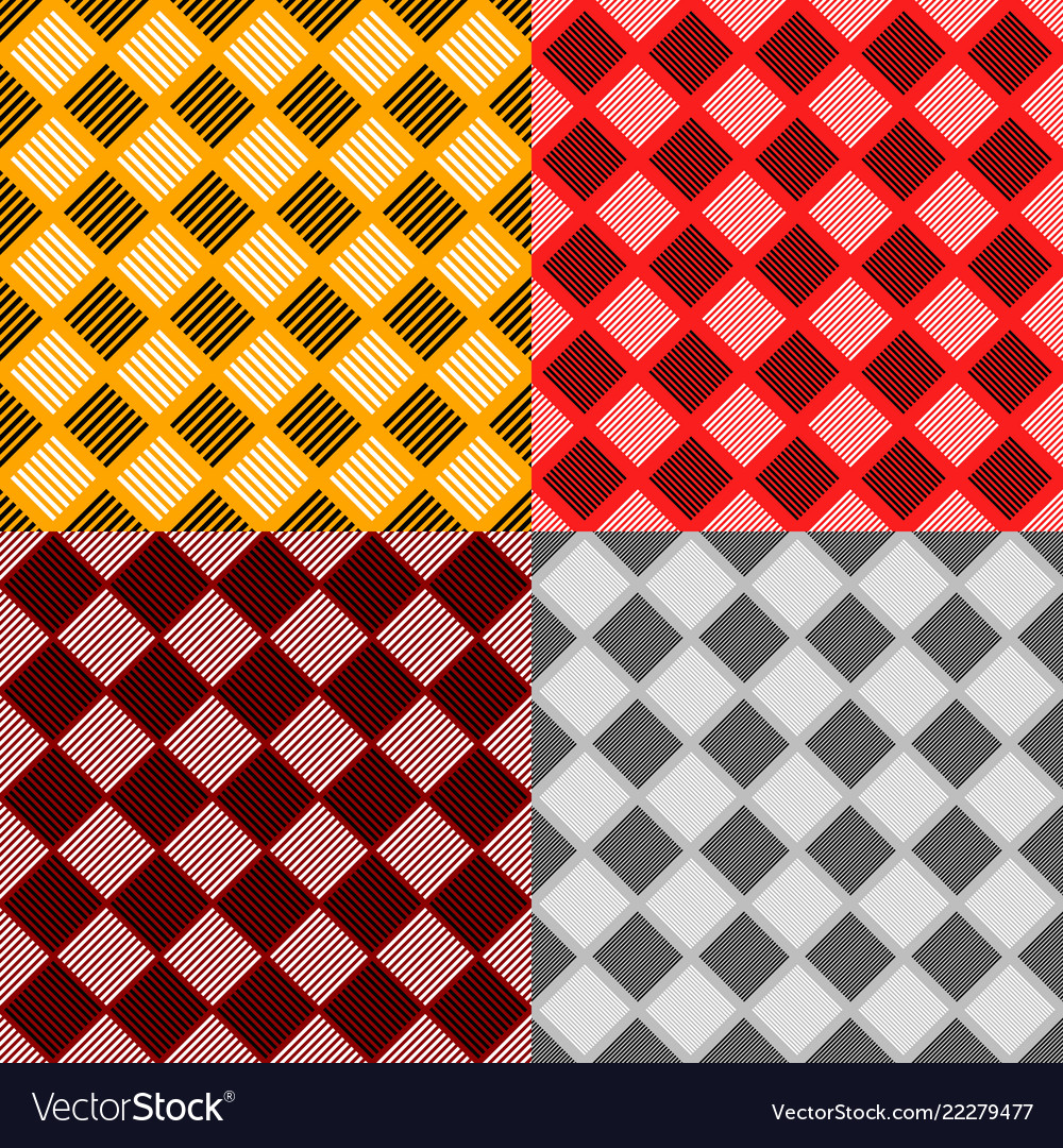 Geometrical seamless pattern set - square Vector Image