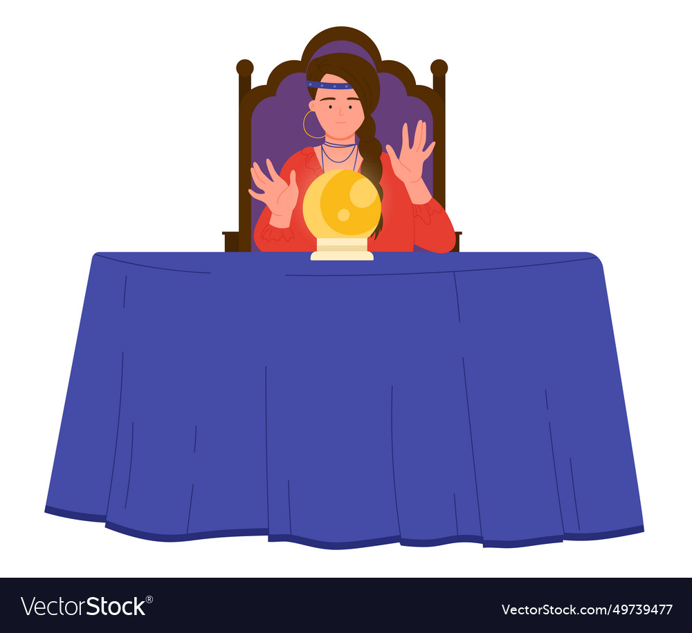 Magic prediction of fortune teller reading future Vector Image