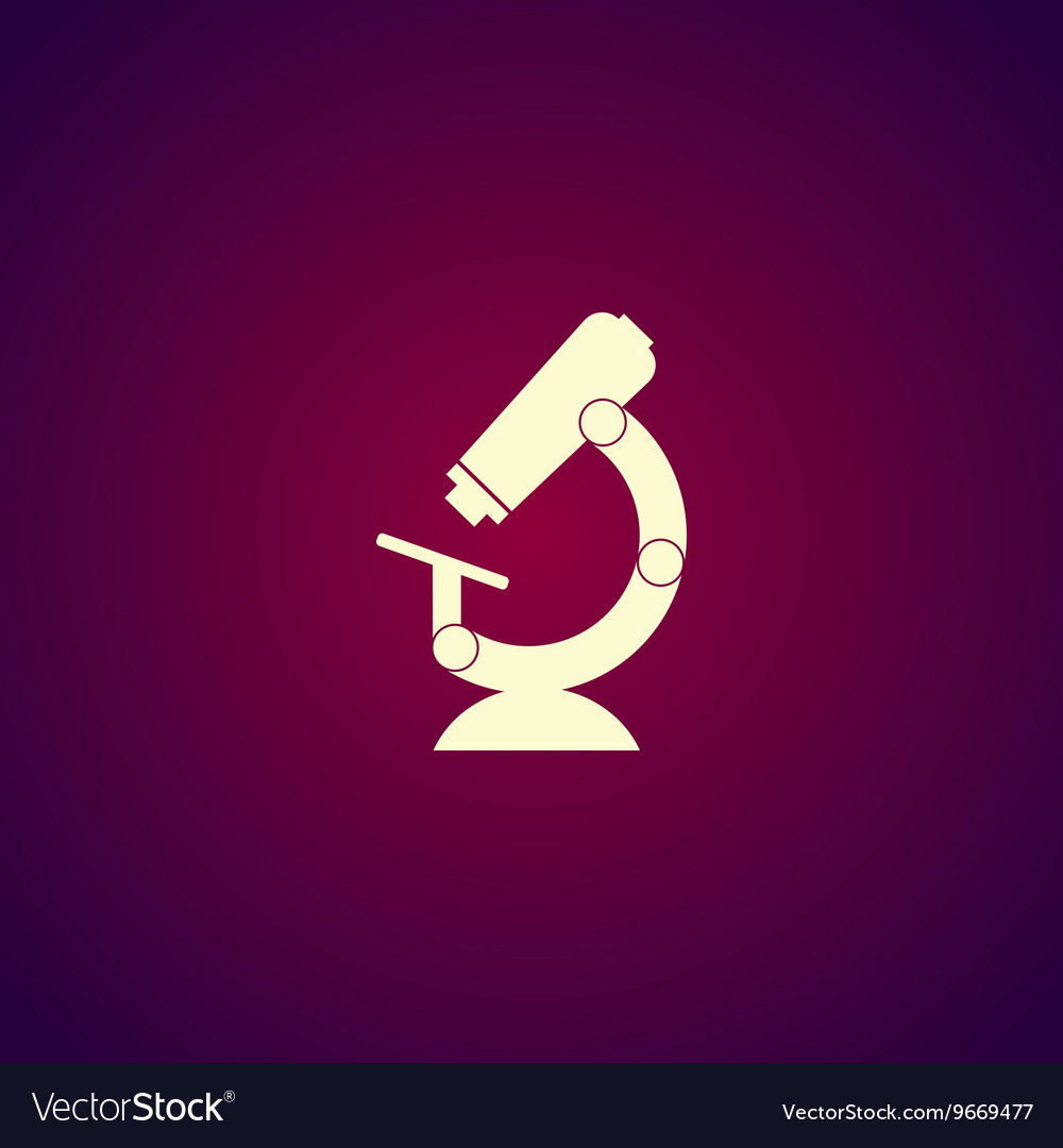 Microscope icon flat Royalty Free Vector Image