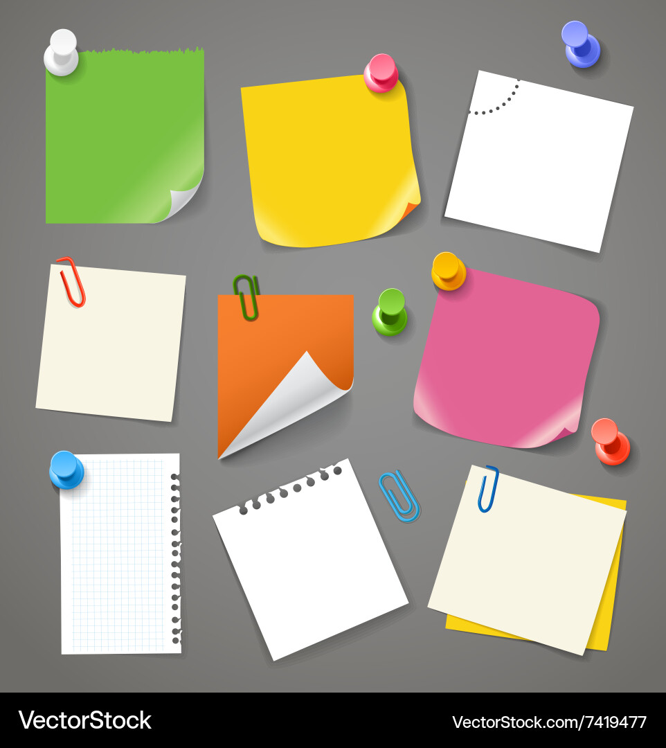 Paper stickers clip-art Royalty Free Vector Image