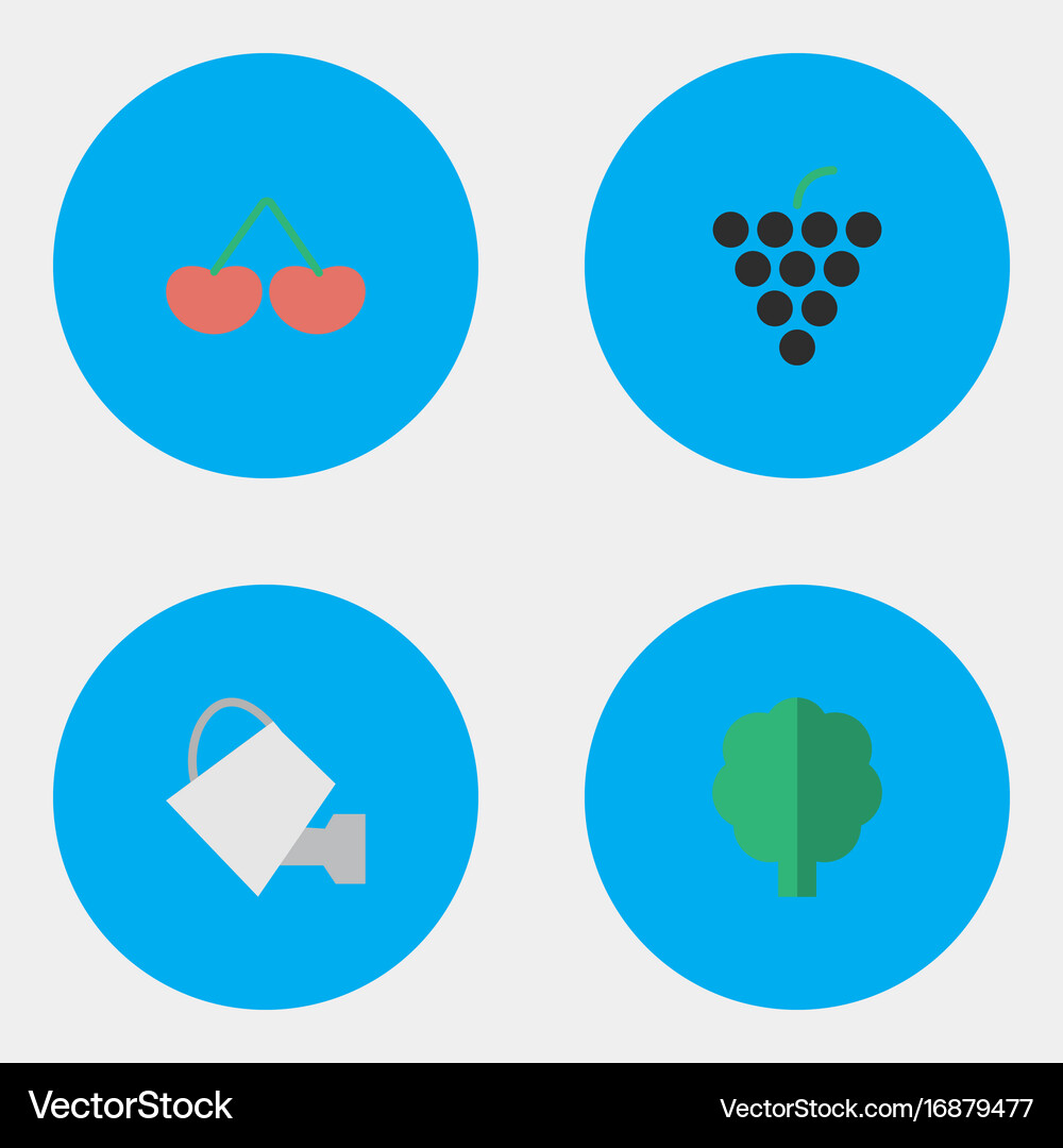 Set of simple horticulture Royalty Free Vector Image