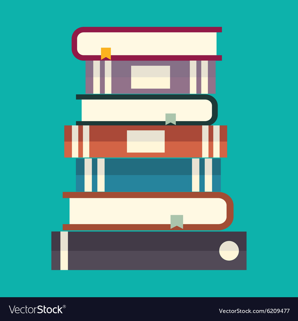 Stack multi colored books Royalty Free Vector Image Stack multi colored books Royalty Free Vector Image