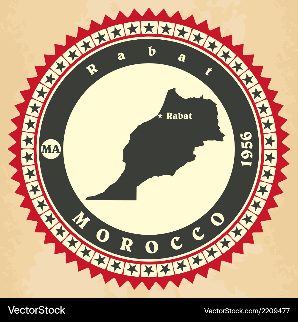 Vintage label-sticker cards morocco Royalty Free Vector