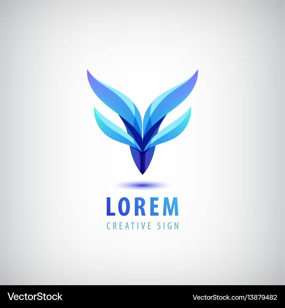 Abstract wavy dual blue logo corporate Royalty Free Vector