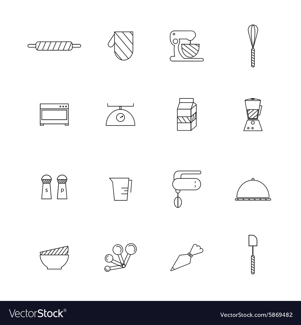 Bakery set Royalty Free Vector Image - VectorStock
