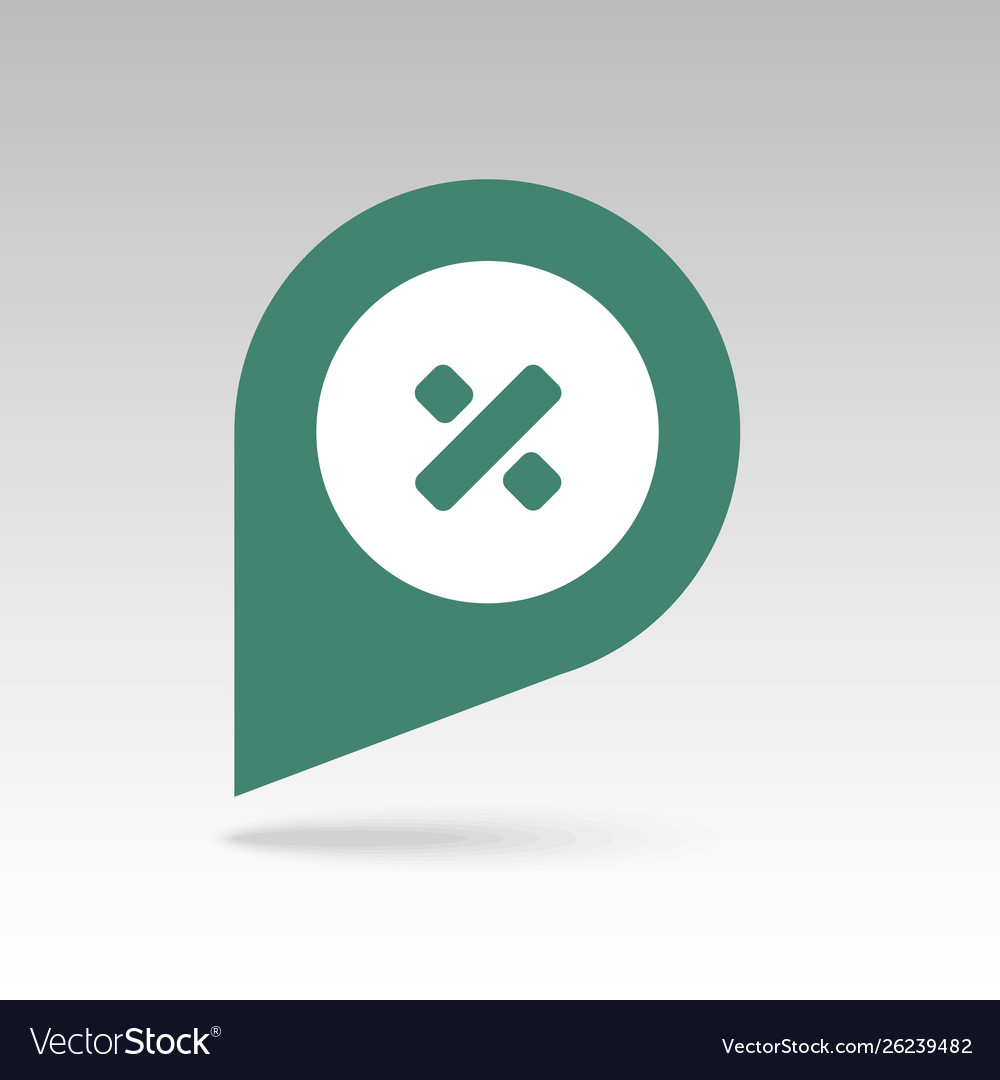 Division pin map icon pointer markers Royalty Free Vector