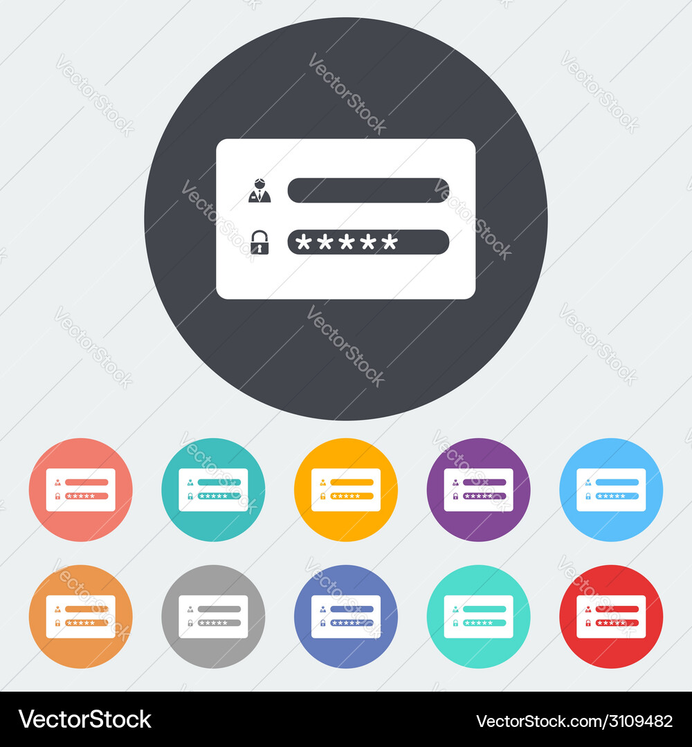 Login Icon - Circle Royalty Free Vector Image - VectorStock