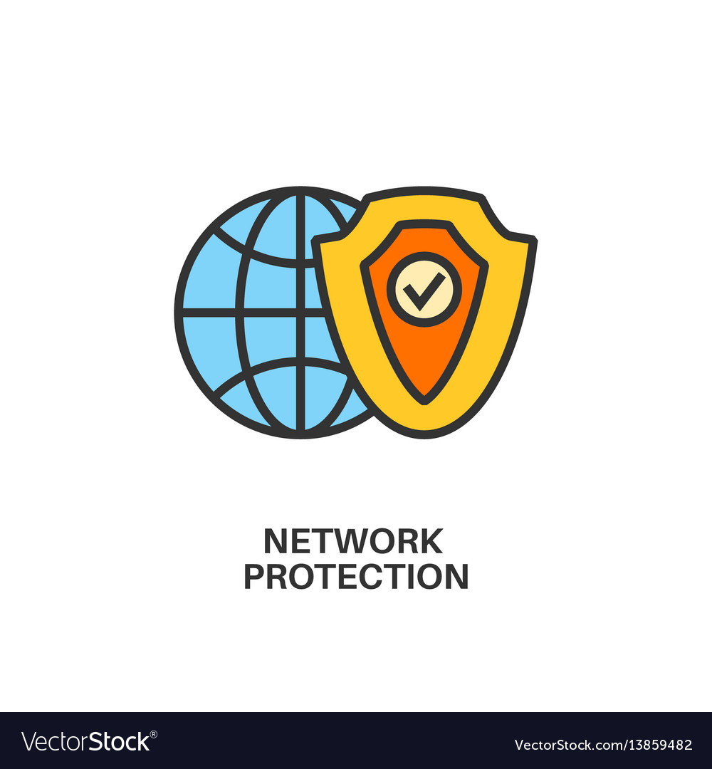Network Security Shield Icon Royalty Free Vector Image