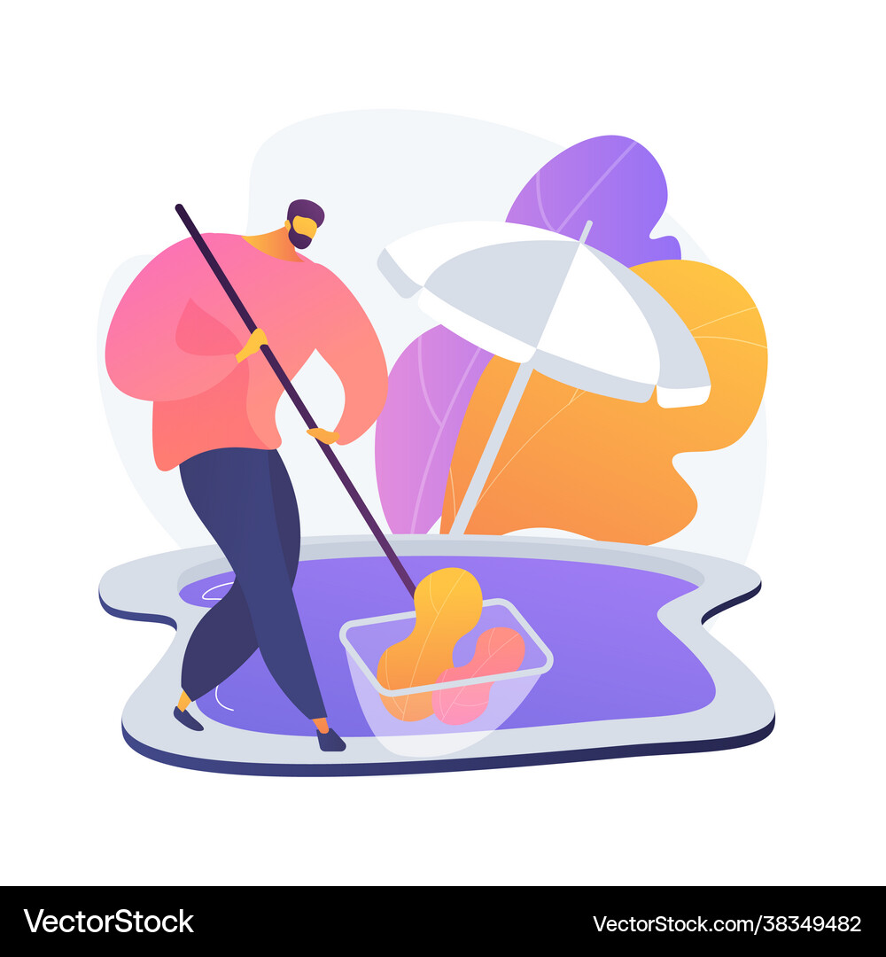 Pool and outdoor cleaning abstract concept Vector Image