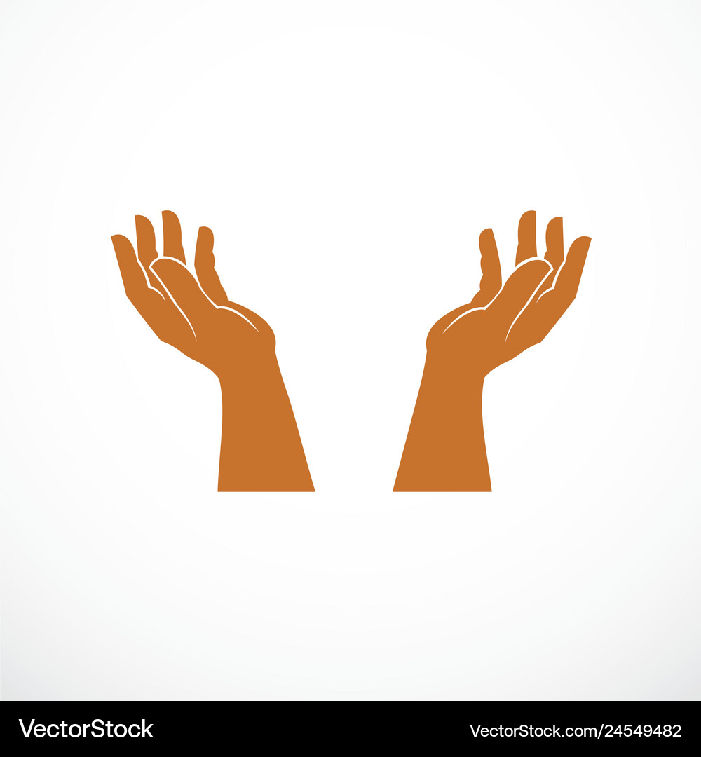 Protecting hands care tender and defending Vector Image