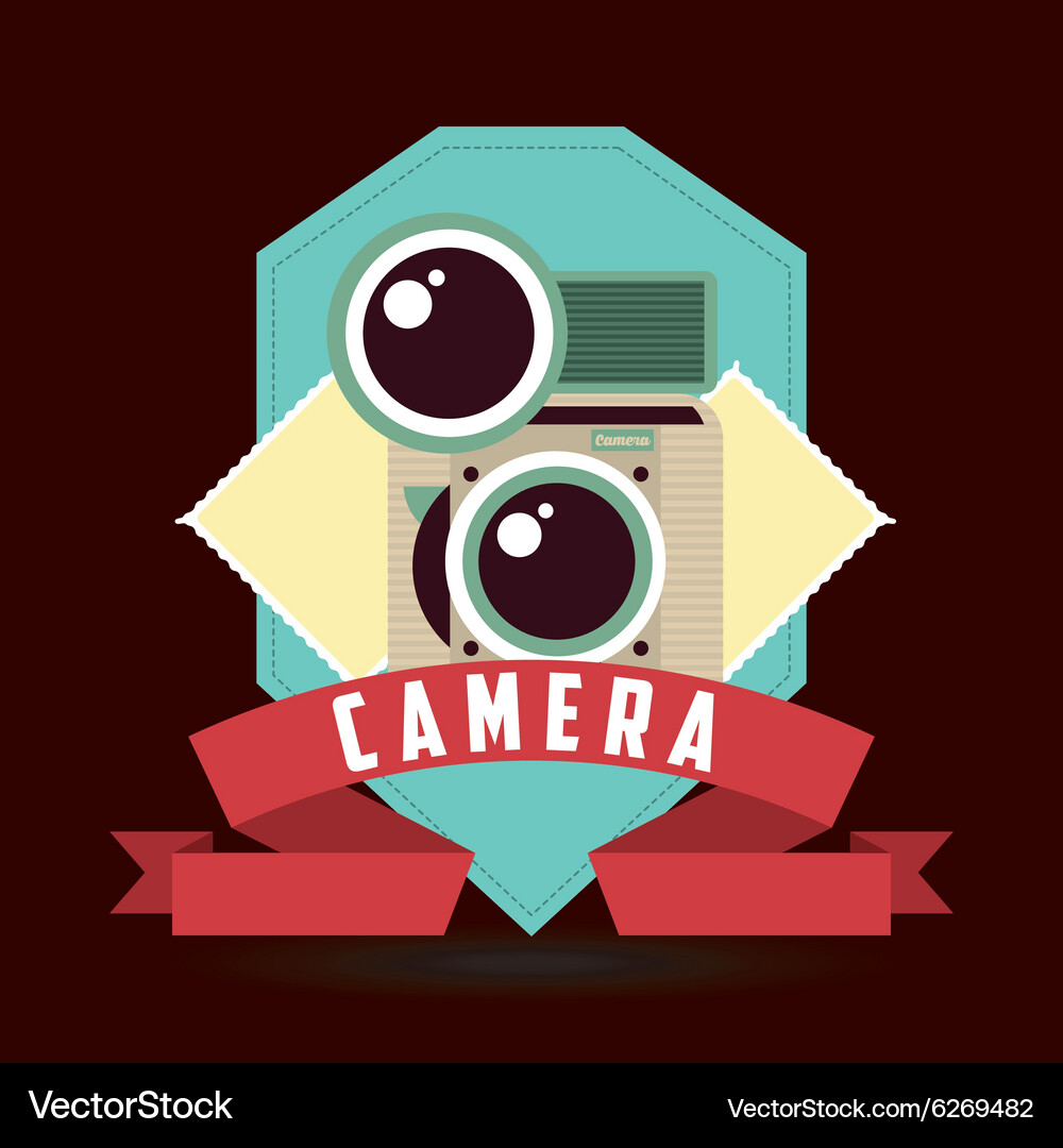 Retro camera design Royalty Free Vector Image - VectorStock