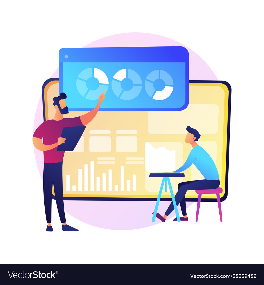 Statistics data analysis concept metaphor Vector Image