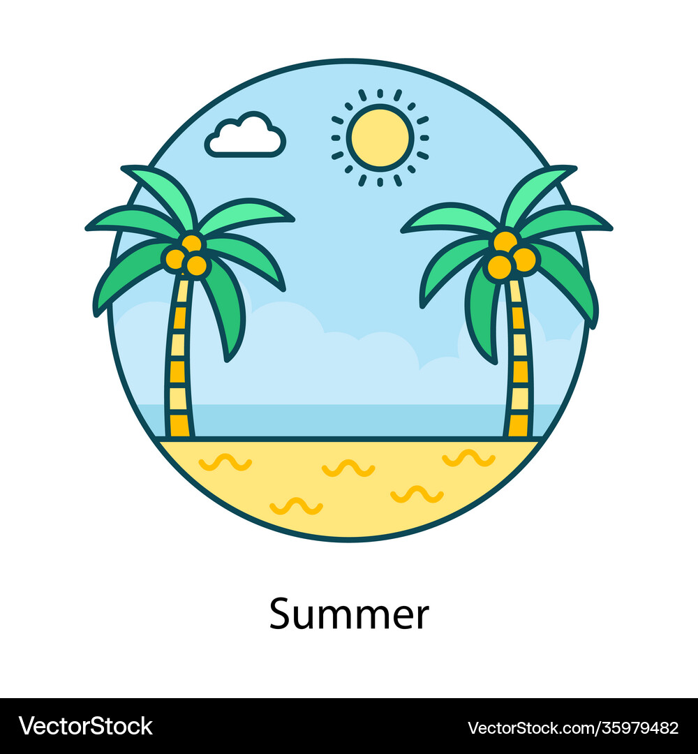 Summer Royalty Free Vector Image Vectorstock