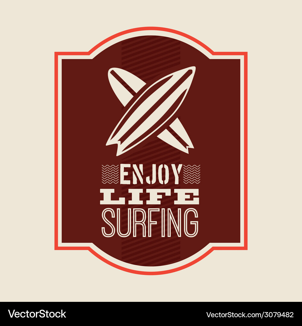 Surfing design Royalty Free Vector Image - VectorStock