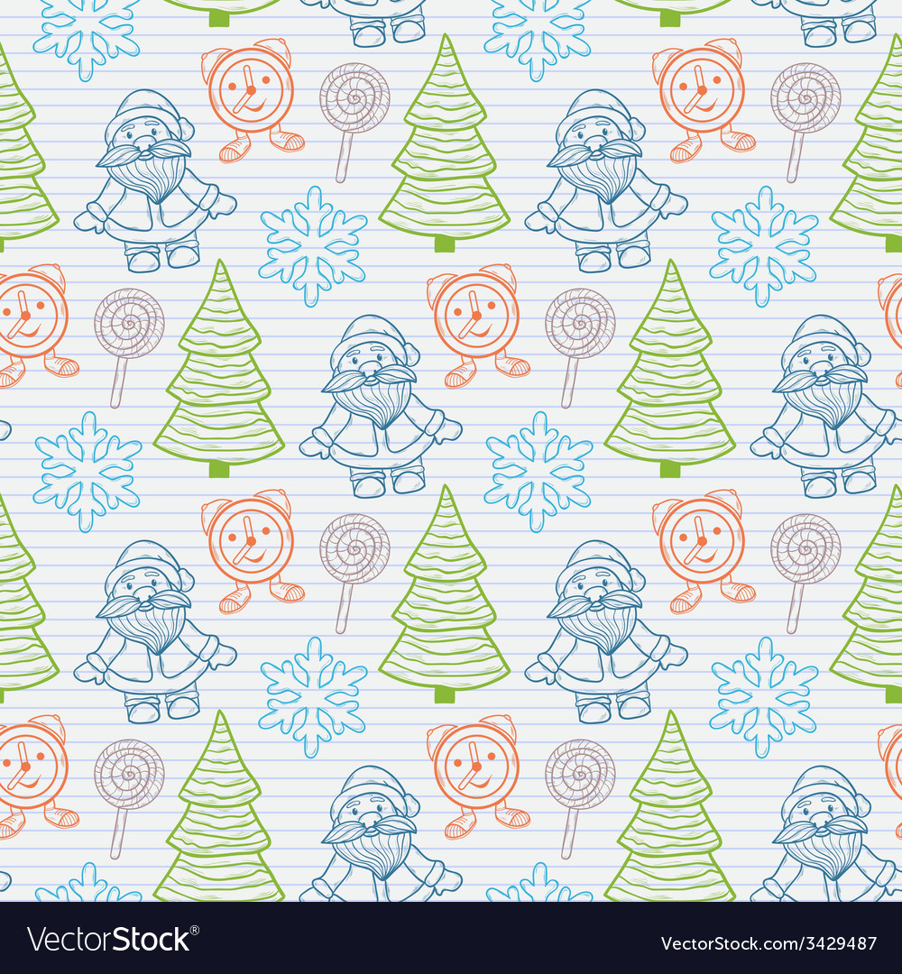 Abstract seamless christmas pattern Royalty Free Vector