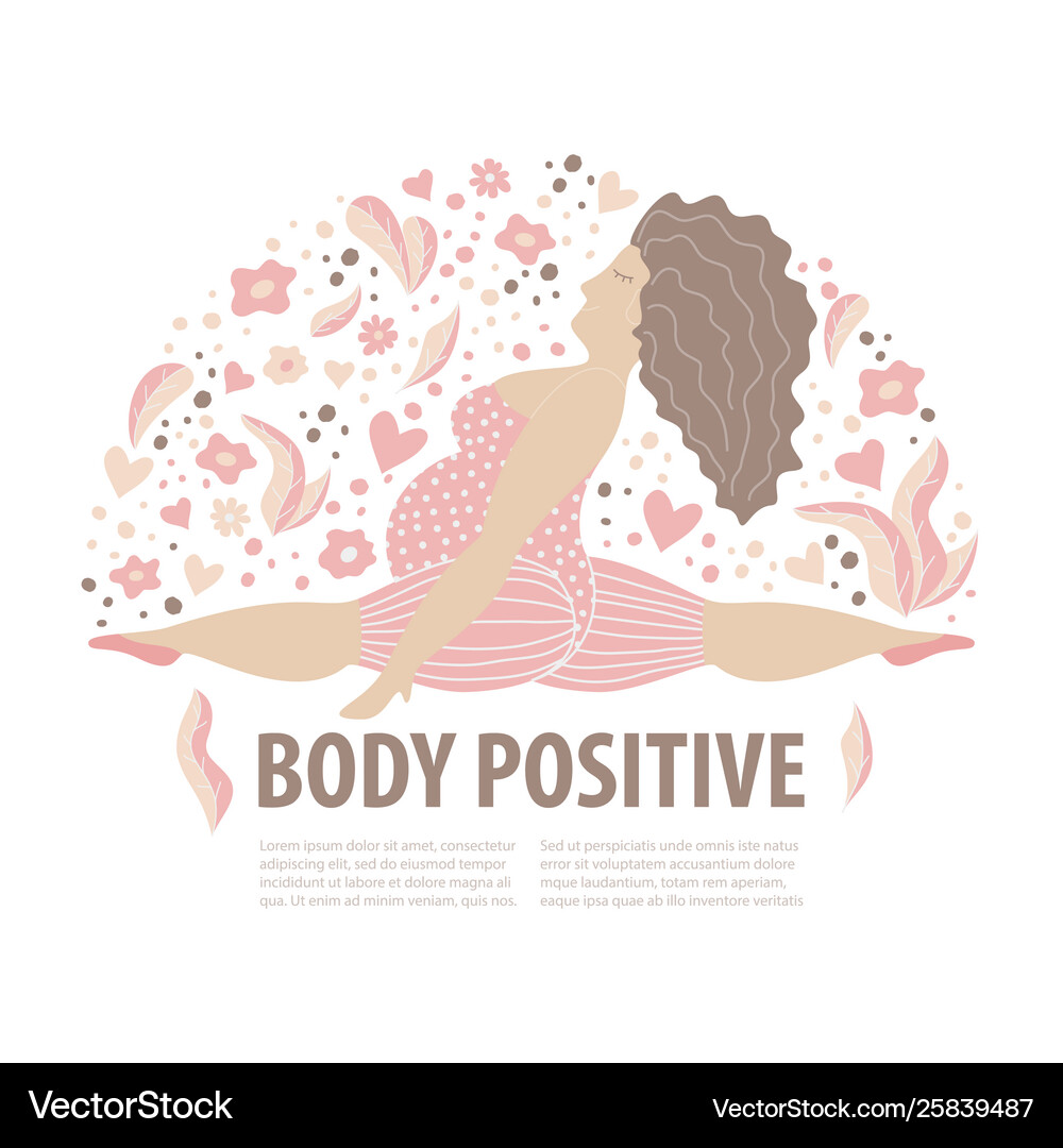 Body positive women Royalty Free Vector Image - VectorStock