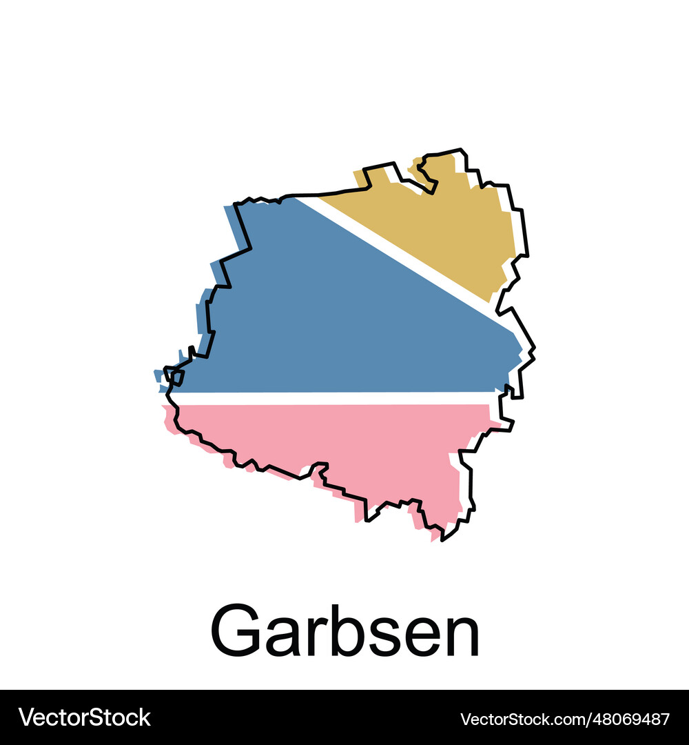 Map of garbsen design template geometric with Vector Image