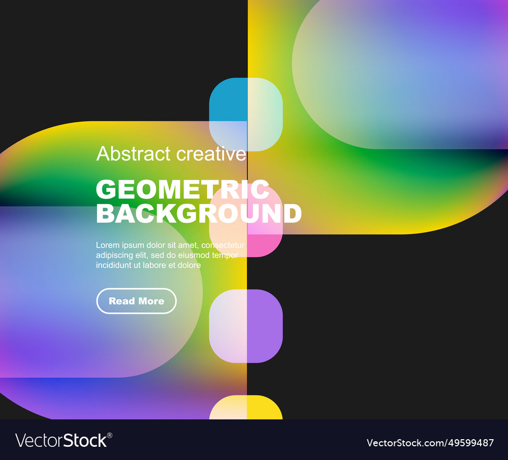 Round triangle and square composition Royalty Free Vector