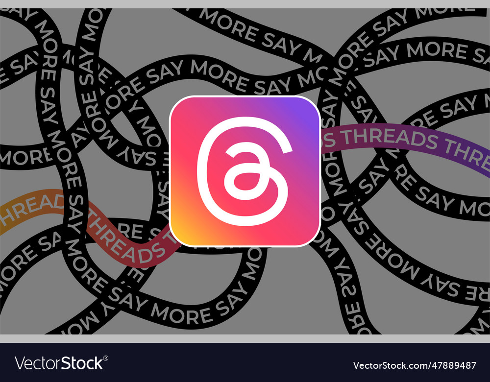 Say more campaign by threads instagram app design Vector Image